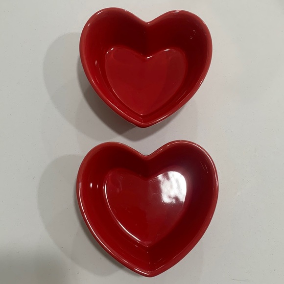 Fresh decor | Kitchen | Pair Of Red Heart Shaped Ramekins | Poshmark